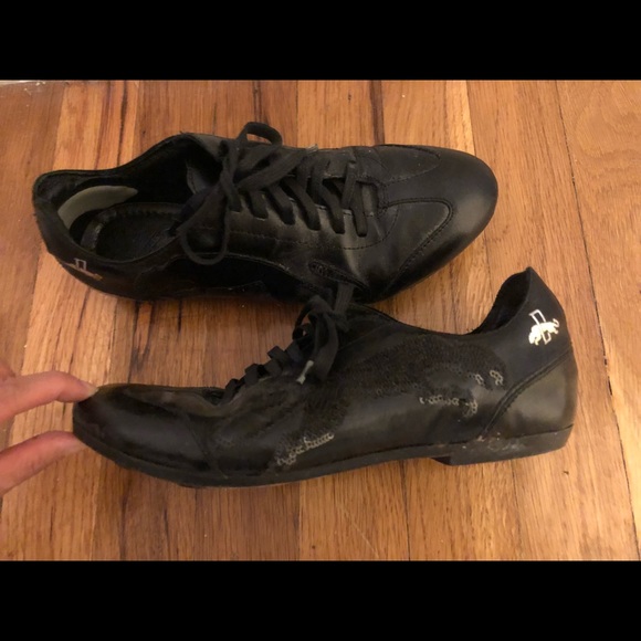 Puma | Shoes | Pumas Italy Black Sequin Leather Sneakers 7 | Poshmark